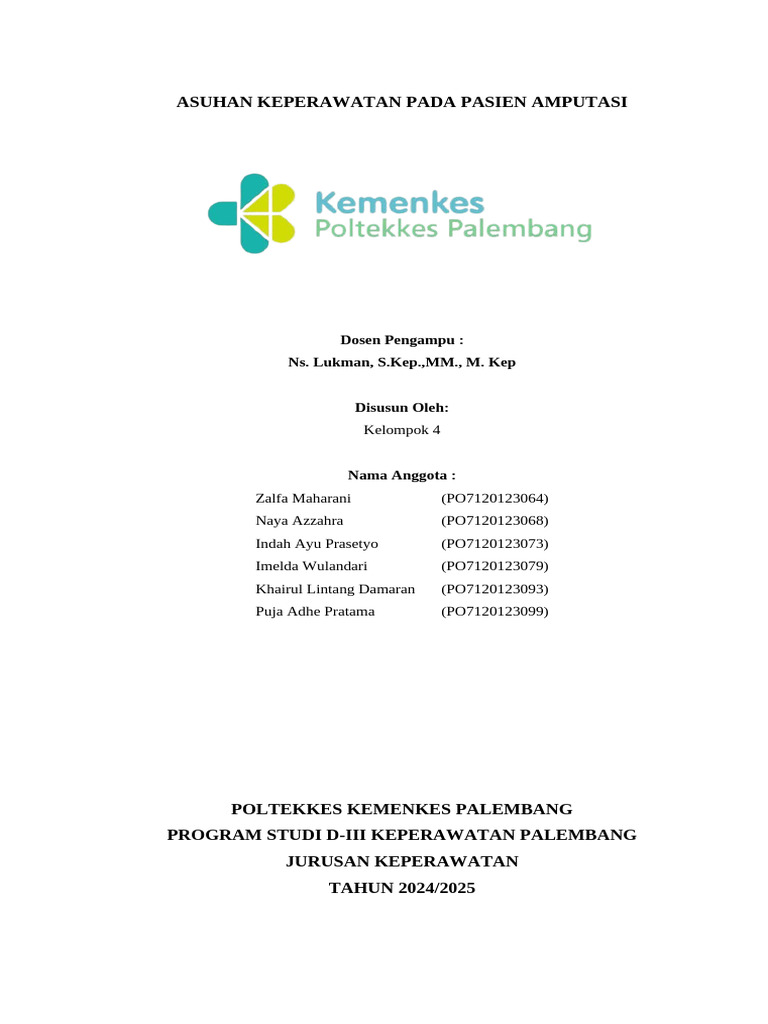Asuhan Keperawatan Pada Pasien Amputasi | PDF