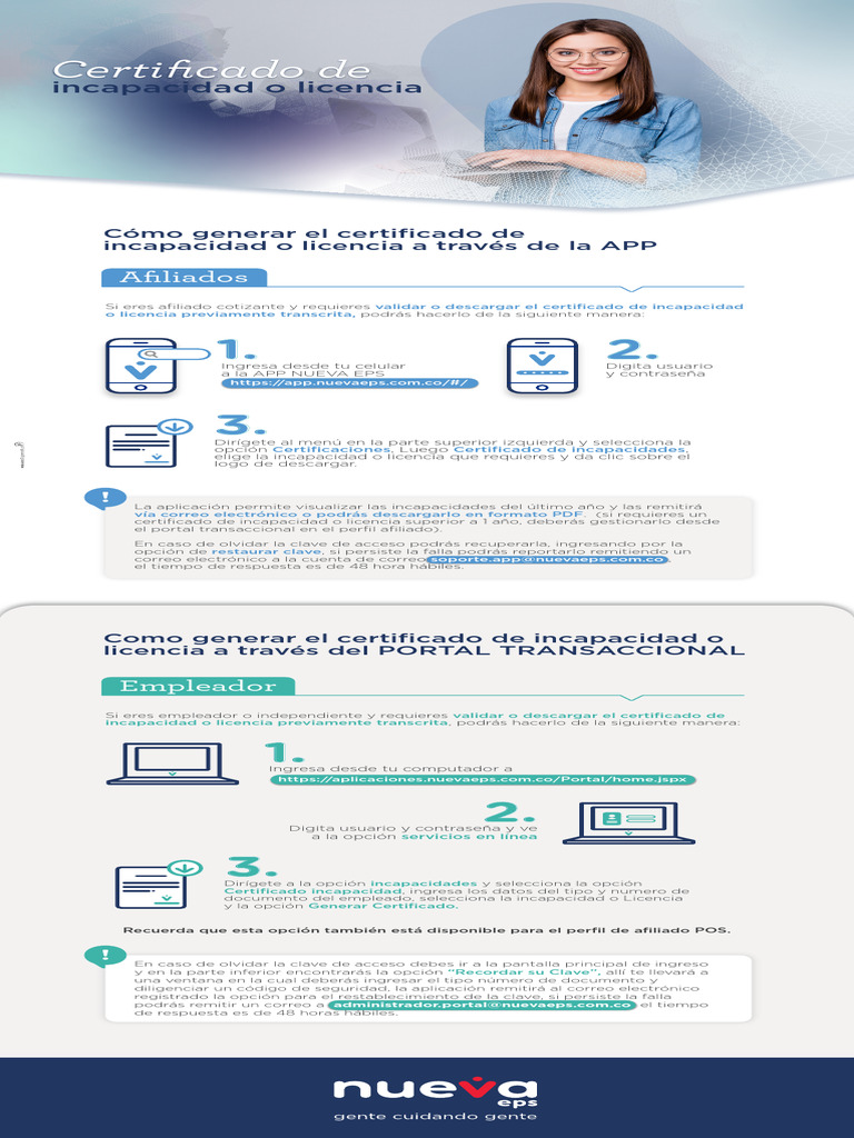 Generar Certificado de Incapacidad EPS | PDF | Contraseña | Aplicación movil