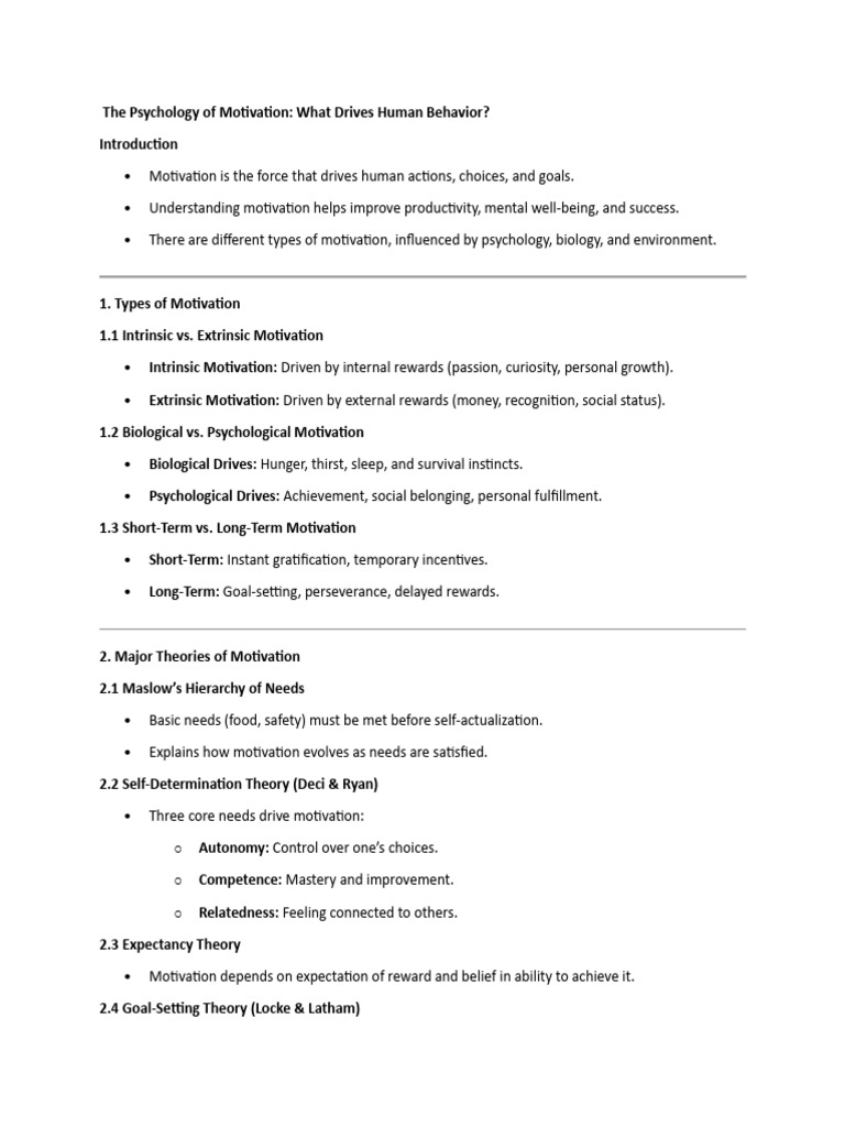 The Psychology of Motivation | PDF | Motivation | Motivational