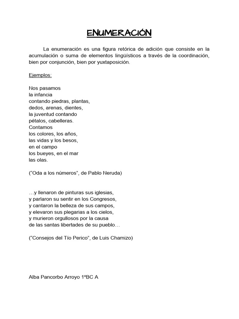 Definición y Ejemplos de Enumeración | PDF