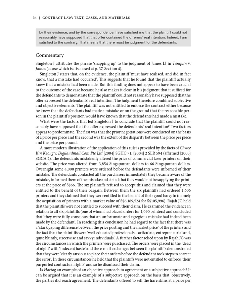 Contract Law - Text, Cases, and Materials (PDFDrive) - 73 | PDF | Judgment (Law) | Justice