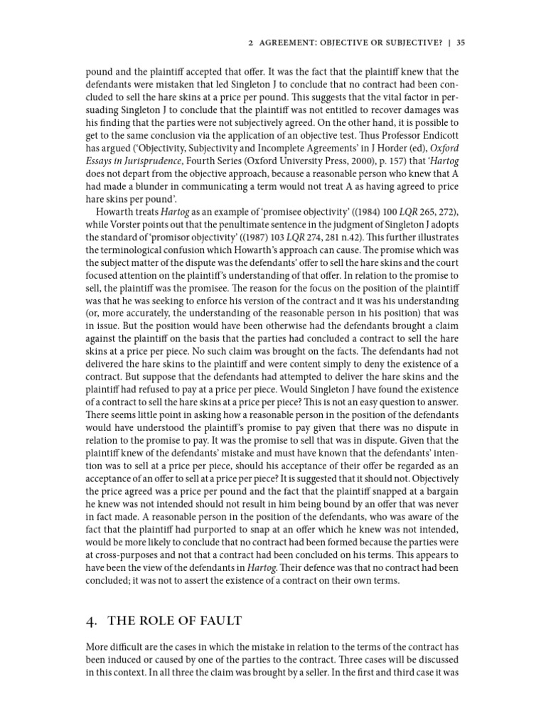 Contract Law - Text, Cases, and Materials (PDFDrive) - 74 | PDF | Reasonable Person | Common Law