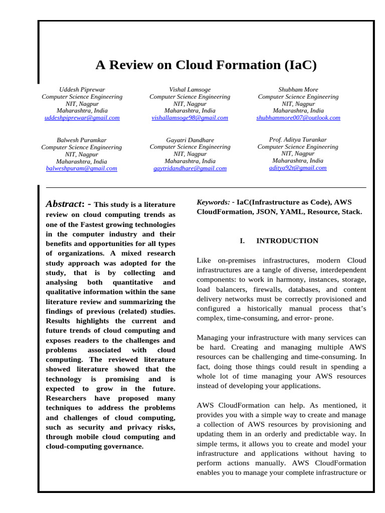 Review Paper | PDF | Cloud Computing | Software Development