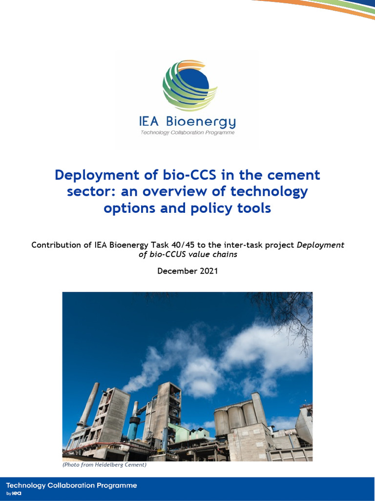 bio-CCS-in-the-cement-sector | PDF | Carbon Capture And Storage | Cement