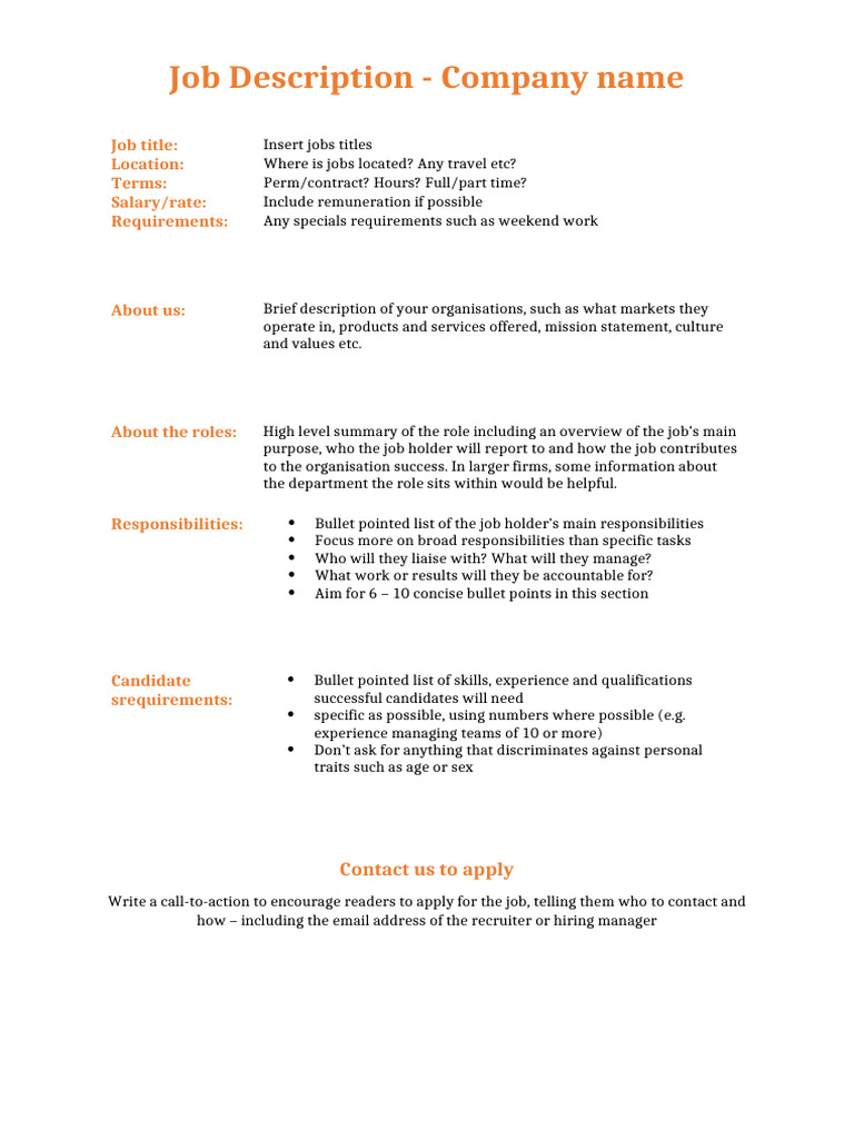 Modern-job-description-template-5 | PDF