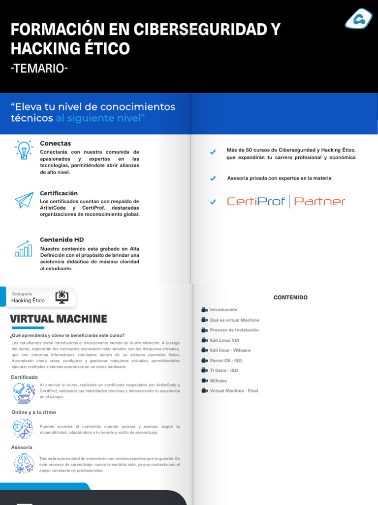Temario - ArtistCode 2024 | PDF | Internet | Android (sistema operativo)