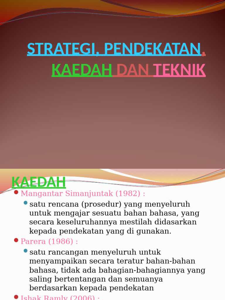 Nota Kuliah SGDK3832 - Kaedah PDP | PDF