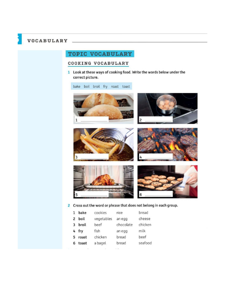 Cooking Vocabulary | PDF