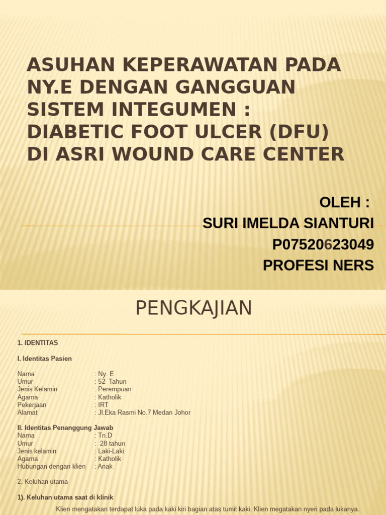 Perawatan DFU Ny. E di Medan | PDF