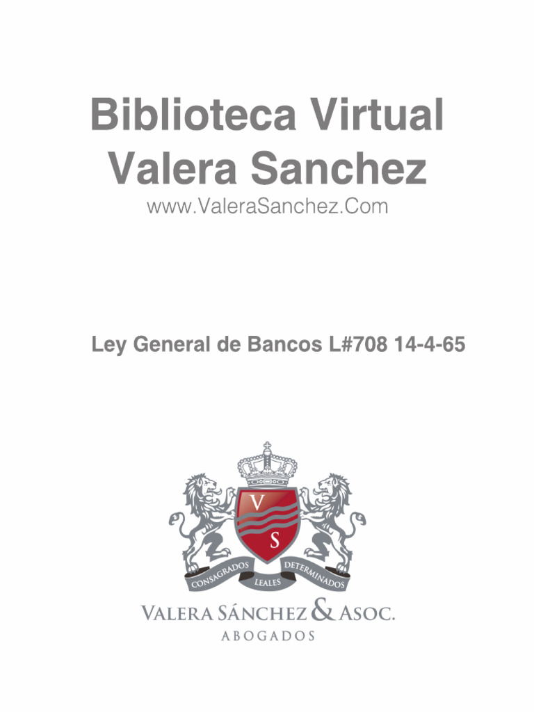 Ley General de Bancos en RD | PDF | Bancos | Préstamos