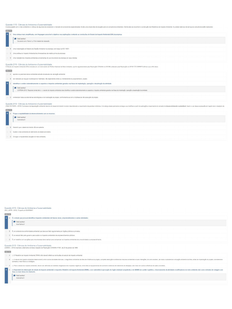 APOL 2 - CIENCIAS DO AMBIENTE E SUSTENTABILIDADE | PDF