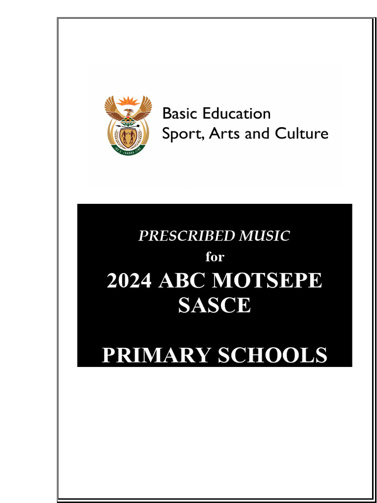 2024 SASCE Prescribed Music List | PDF | Musical Compositions