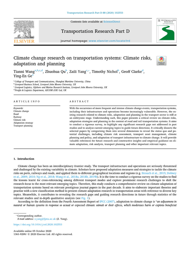 Part D Review Paper | PDF | Climate Change | Infrastructure