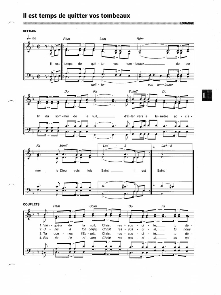 Il Est Temps de Quitter Vos Tombeaux | PDF