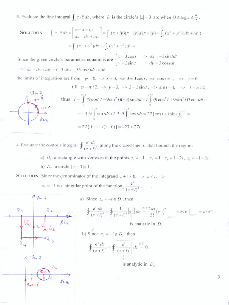 SAMPLES of Solving - Cauchy Integral Formula | PDF