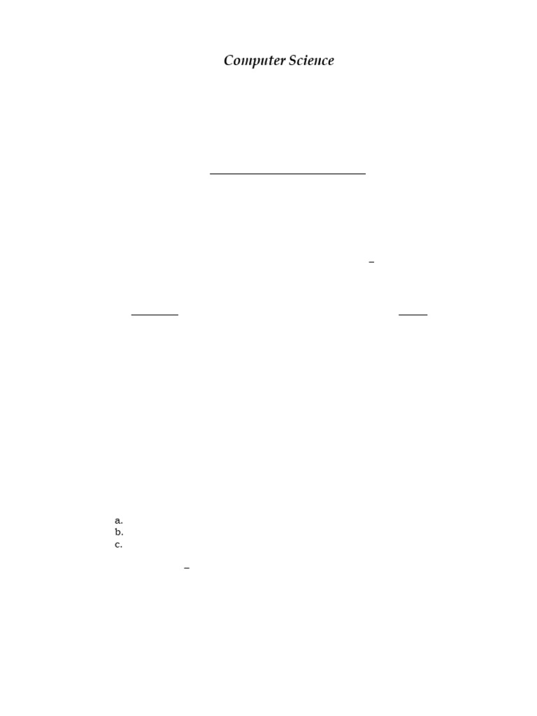 F.Y.B.Sc. Computer Science Exam Guide | PDF | Computer Science | Computing