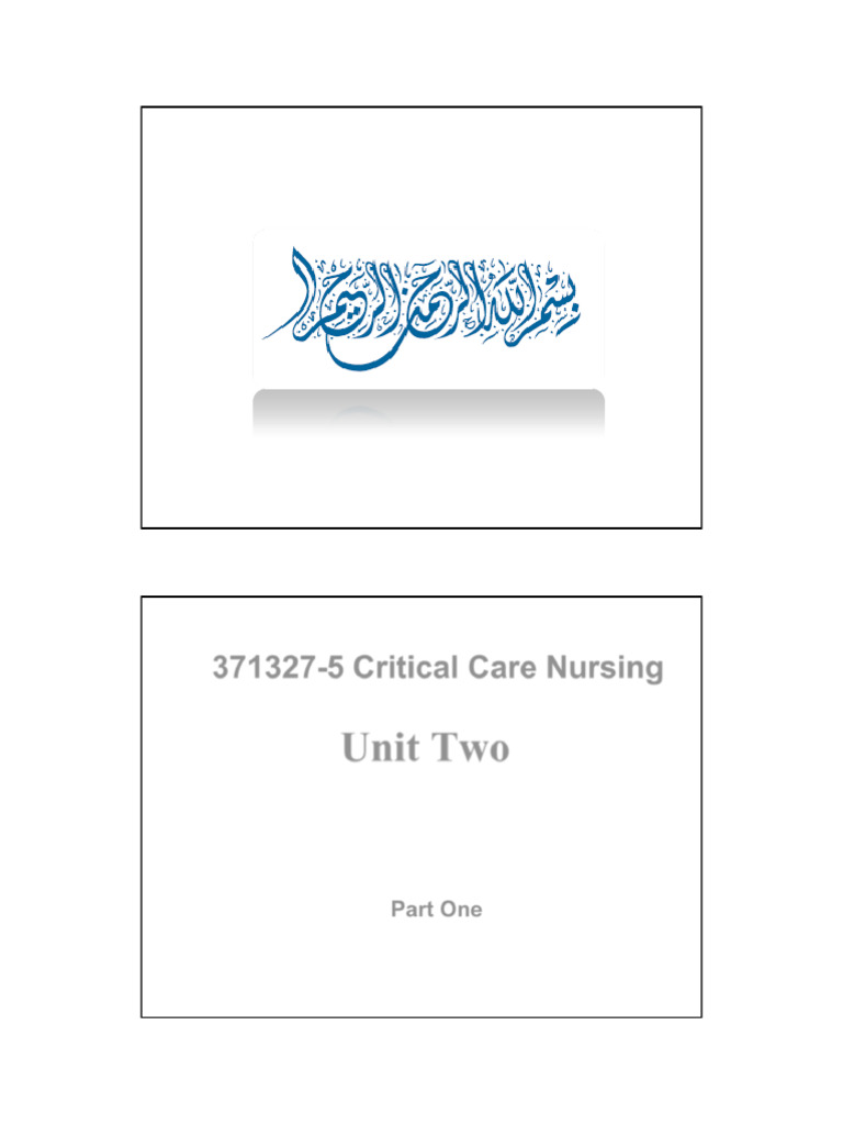 Critical Care Nursing - Chapter 5a Cardiovascular System | PDF ...