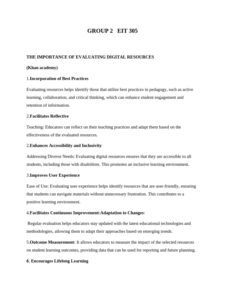 Evaluating Digital Resources: Khan Academy | PDF | Educational ...