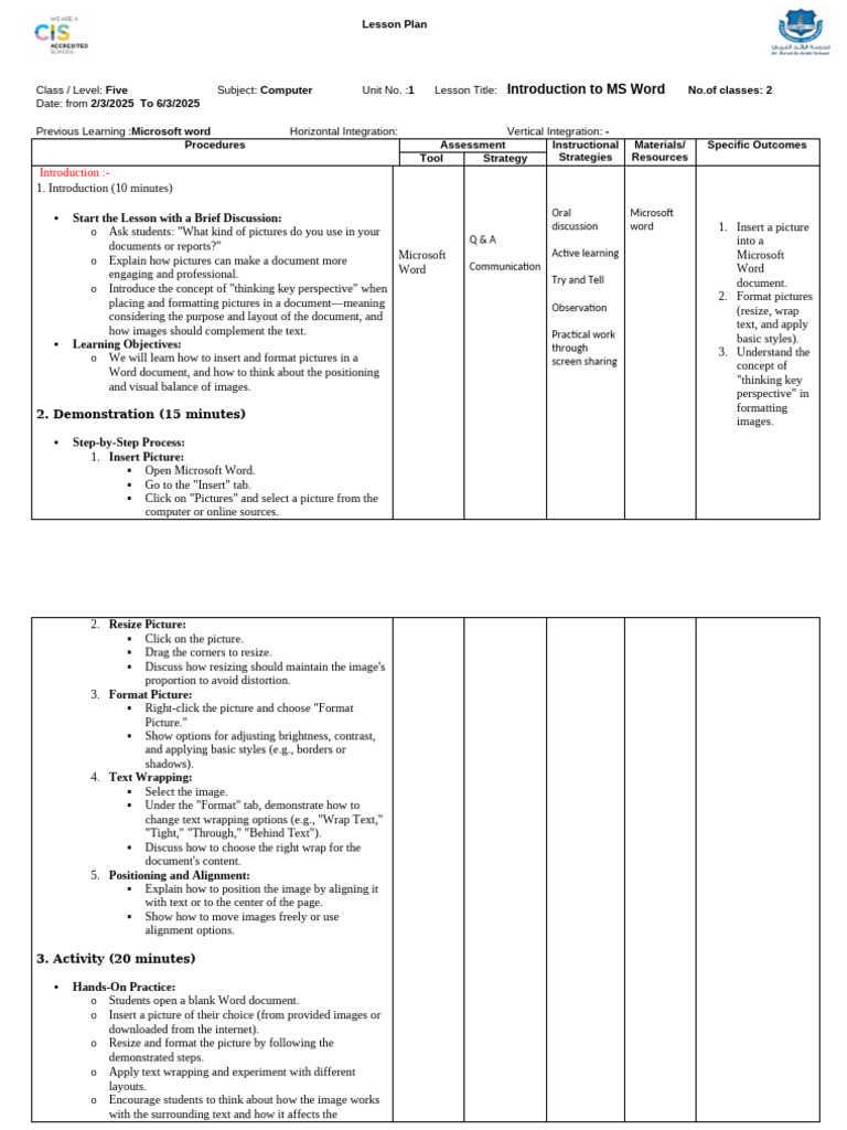 Grade 5 lesson plan L5 | PDF | Learning | Human Communication