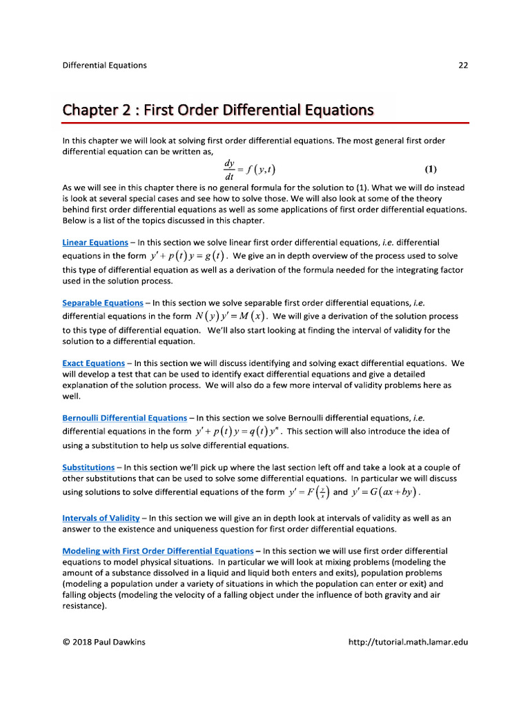 8 - Chapter Two First Order de | PDF