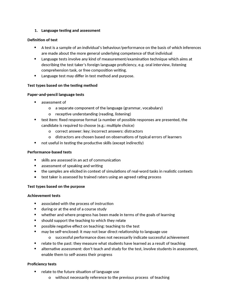 10 - Language Testing and Assessment | PDF | Educational Assessment ...