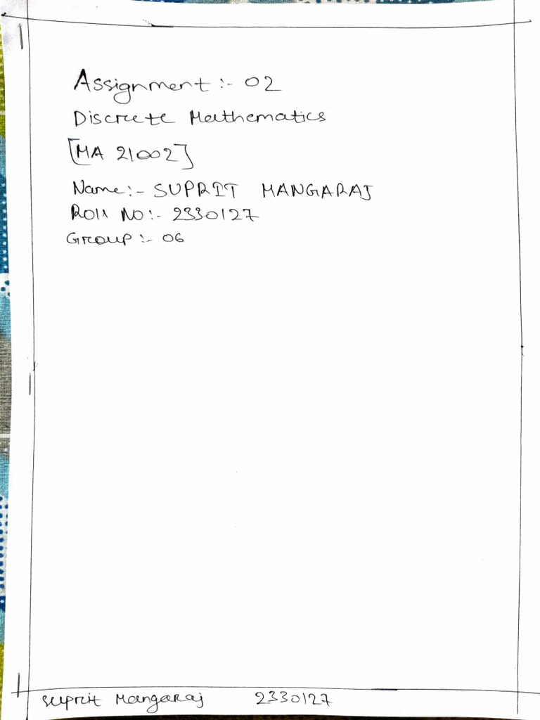 2330127, DM, Assgn-02 | PDF