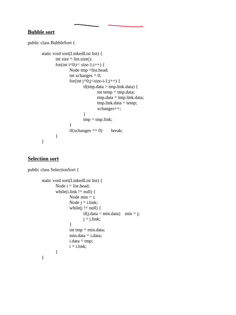 Four Sorting Codes in One File | PDF | Computer Programming | Algorithms And Data Structures