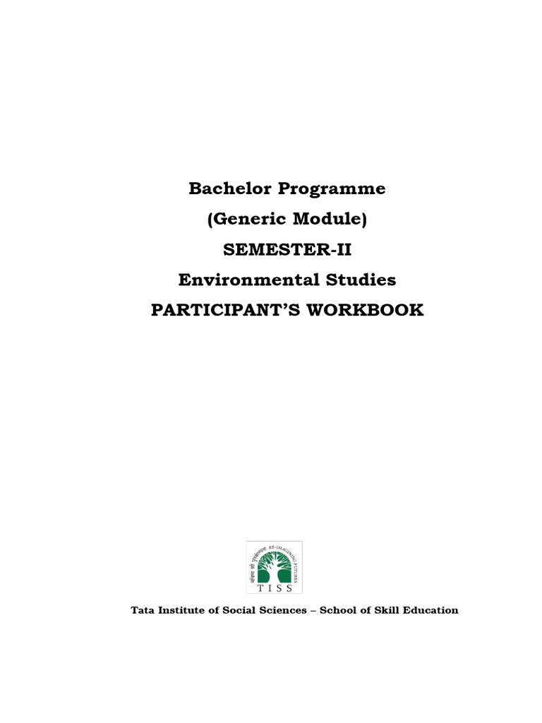 Environmental Studies Workbook for Semester II | PDF | Conservation ...