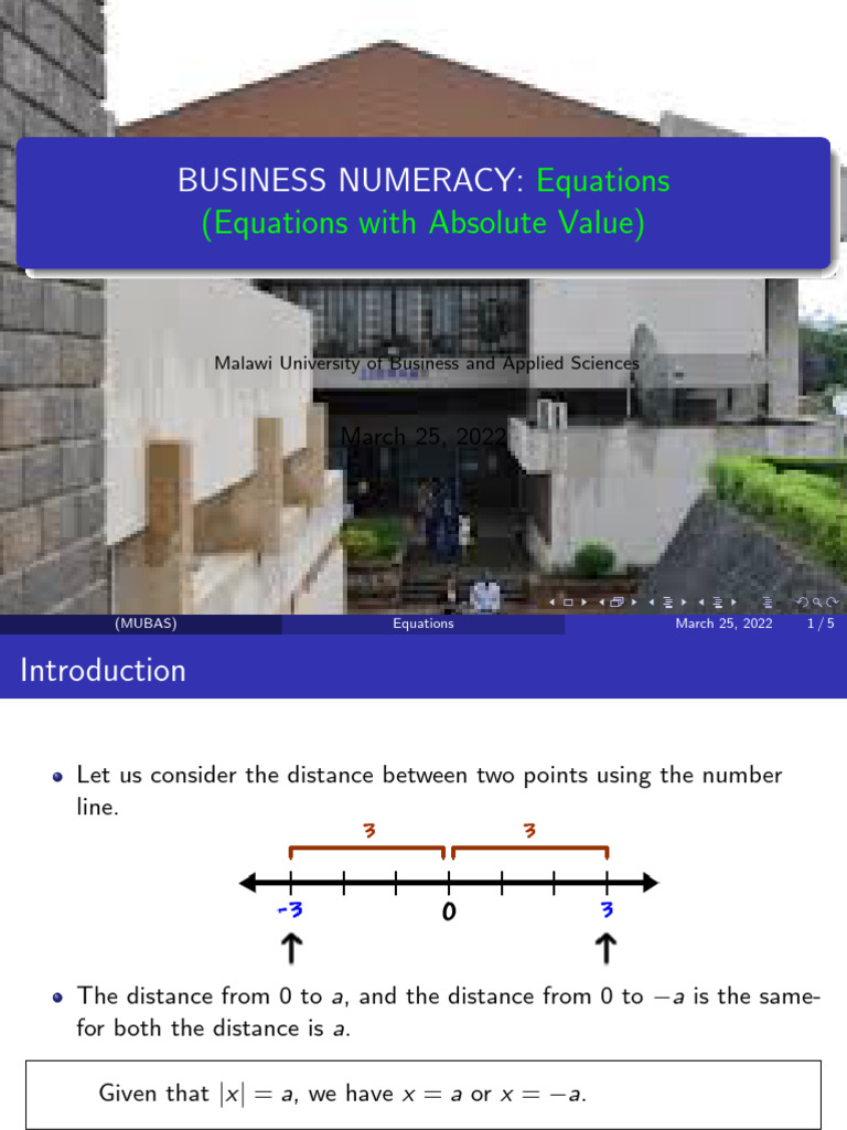 Solving Absolute Value Equations | PDF