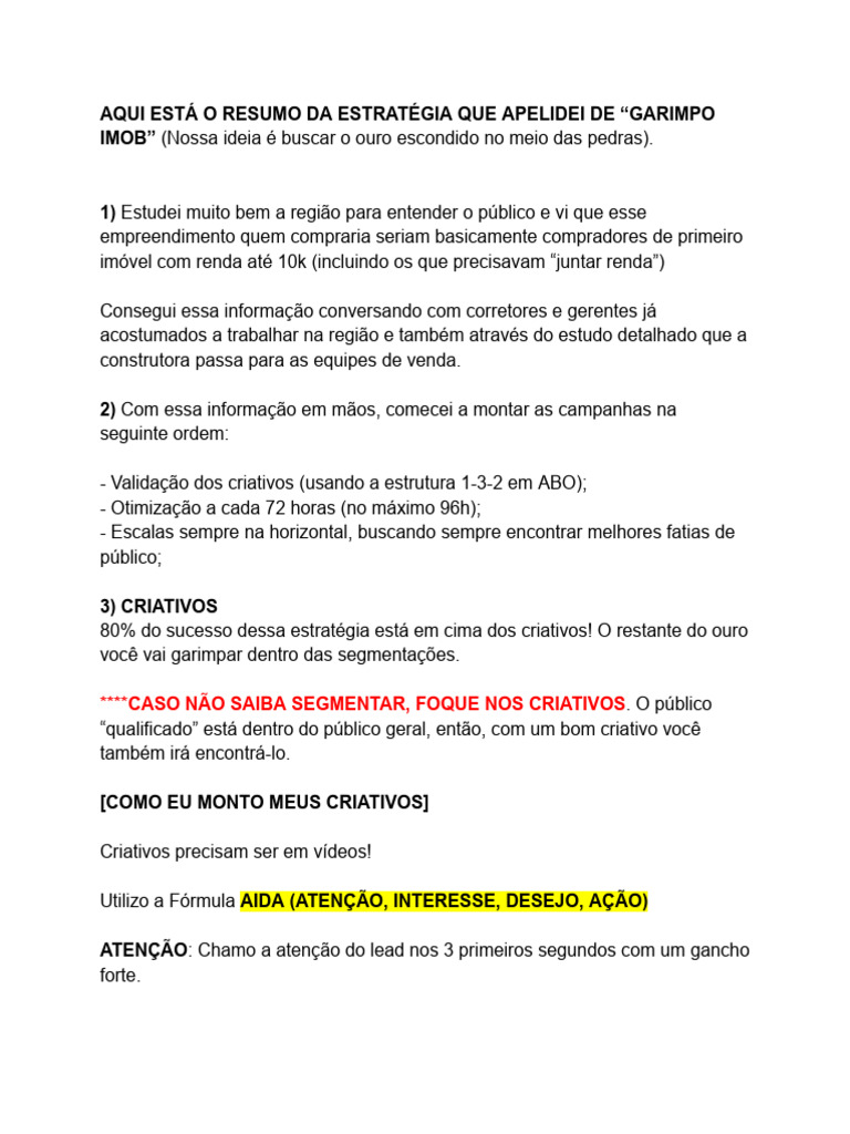 Estratégia Garimpo Imob | PDF