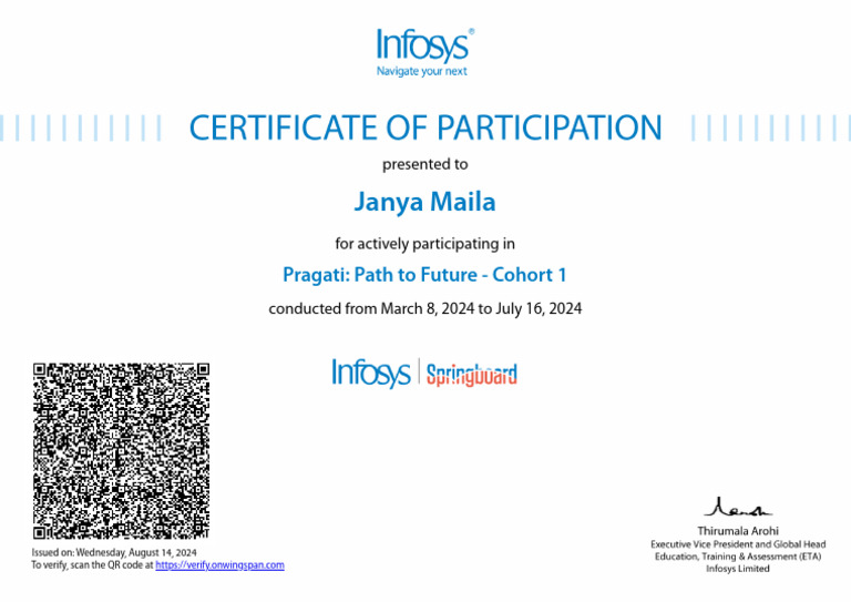 Janya Maila: Pragati: Path To Future - Cohort 1 | PDF