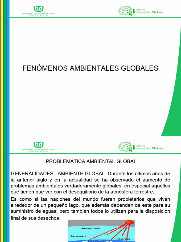 FENÓMENOS AMBIENTALES GLOBALES | PDF | Clorofluorocarbono | Ozono