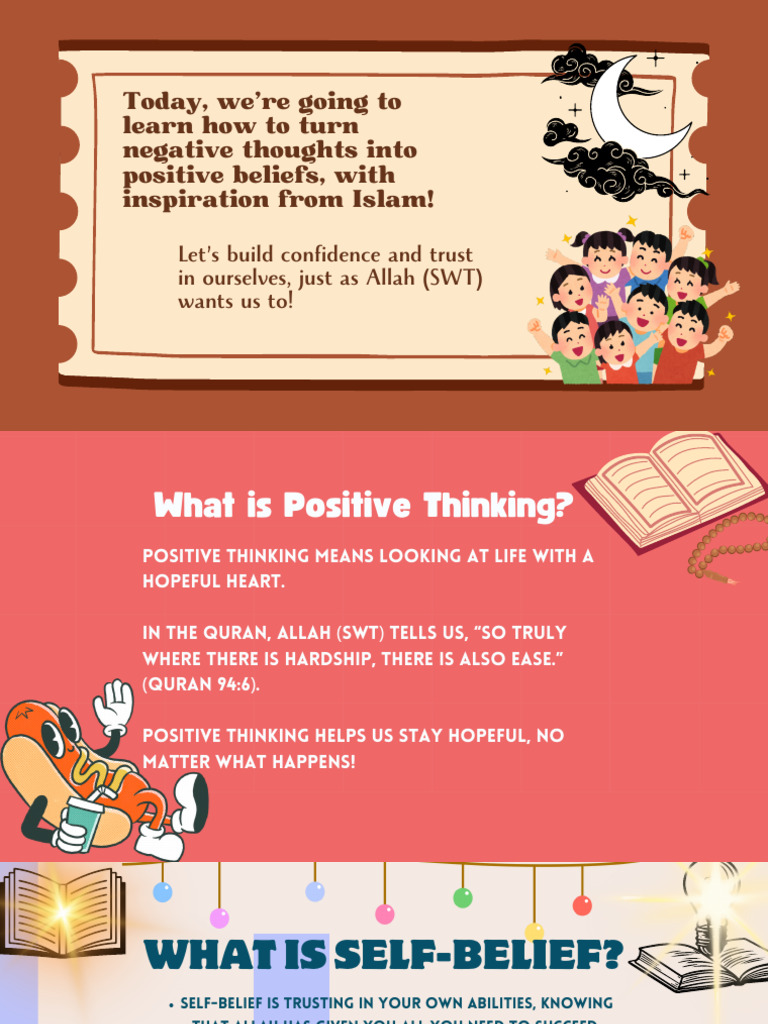 Today, we’re going to learn how to turn negative thoughts into positive ...