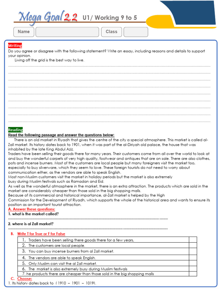 Essay and Questions on Al-Zall Market | PDF | Ski | Air Conditioning