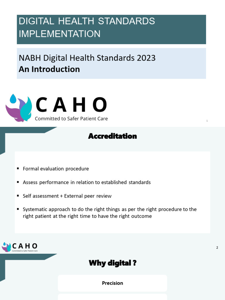 NABH Digital Health Standards Overview | PDF | Health Care | Social ...