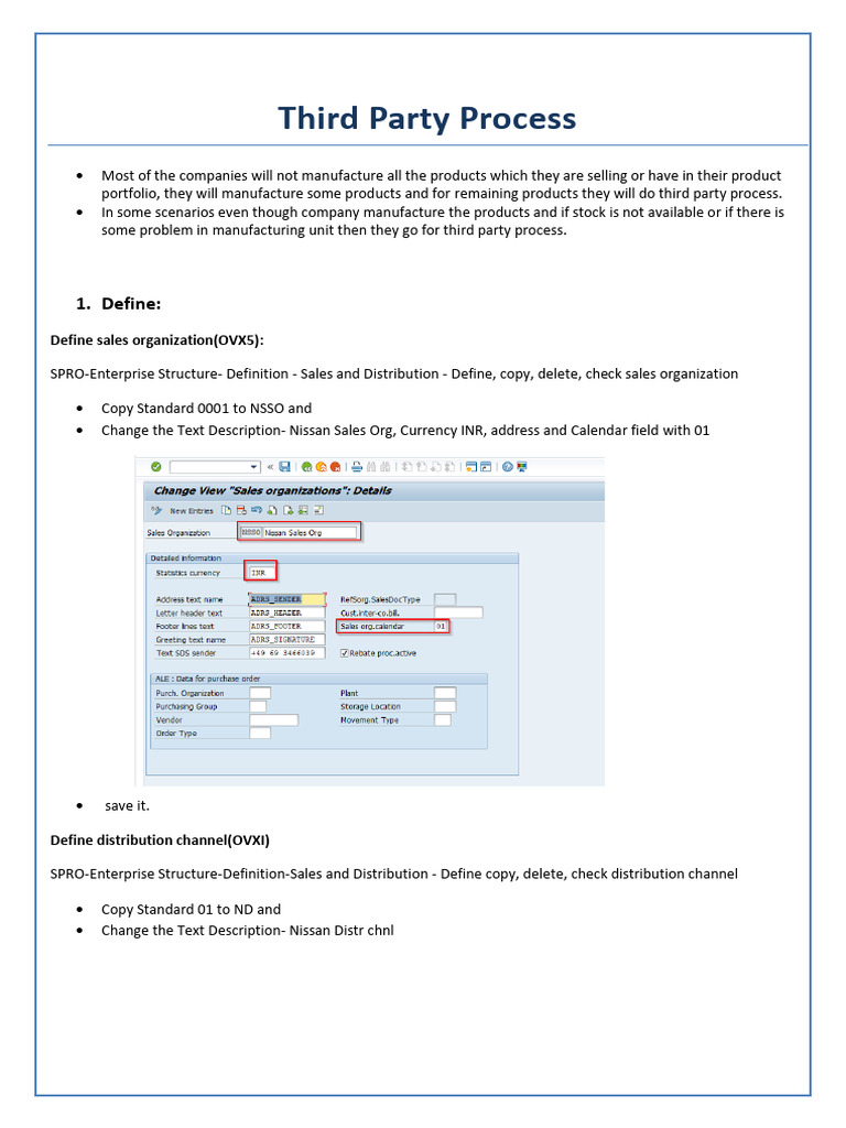 Third Party Process, SD-MM Integration. | PDF | Invoice | Business