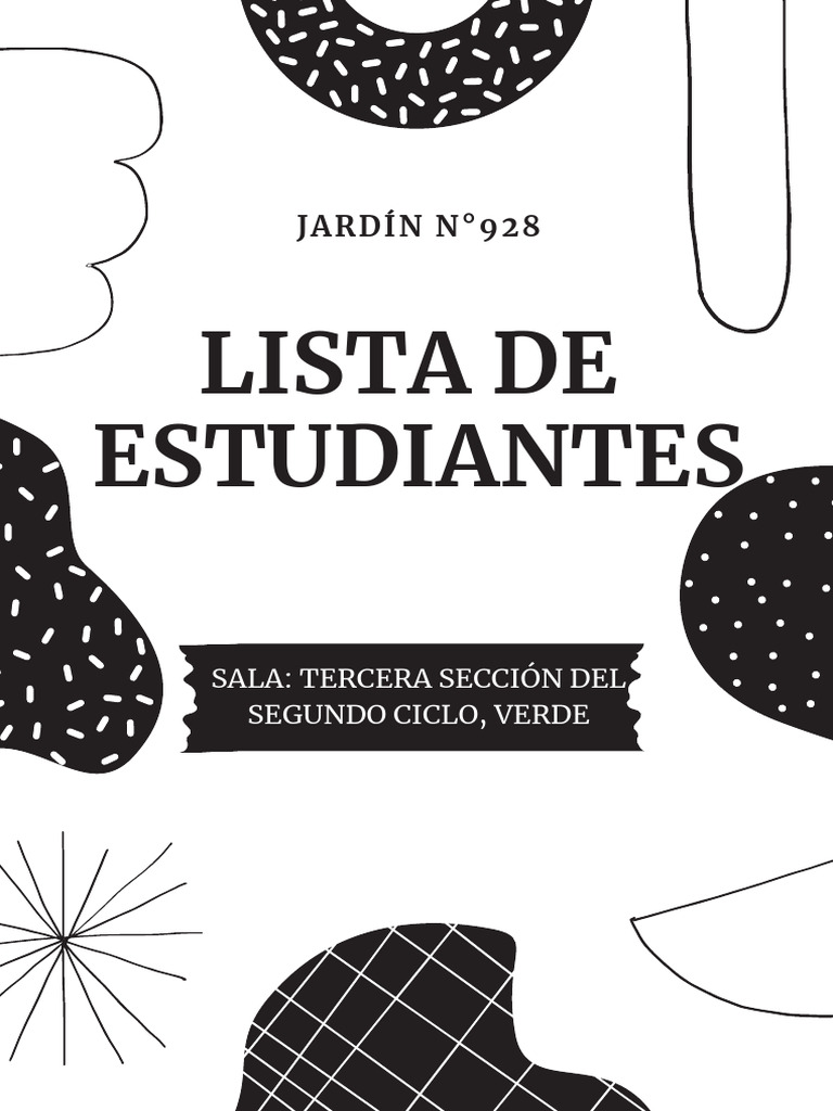 Documento A4 Portada de Proyecto Abstracto Doodle Blanco y Negro.pdf | PDF