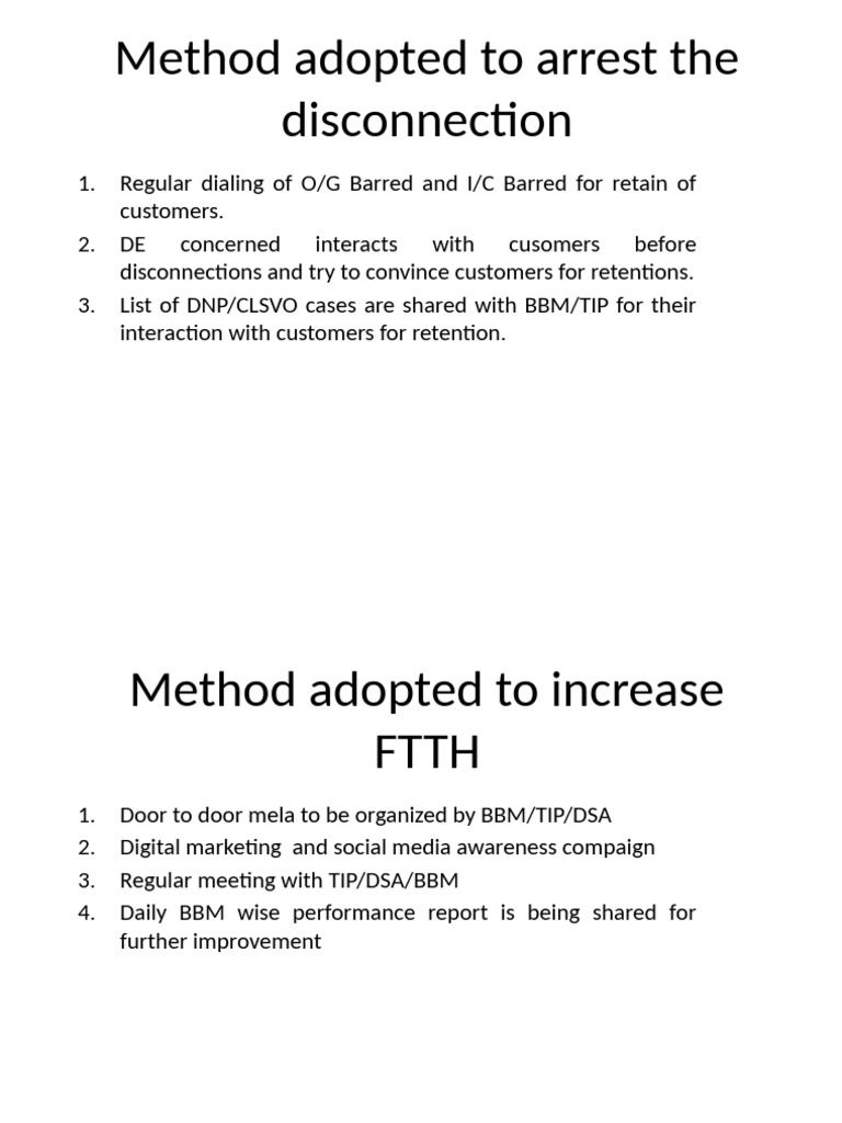 Customer Retention and FTTH Growth Strategies | PDF