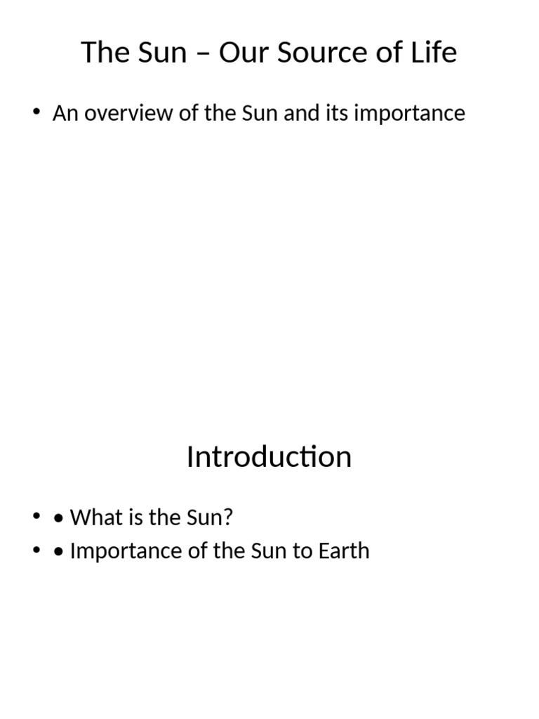 The Sun Presentation | PDF