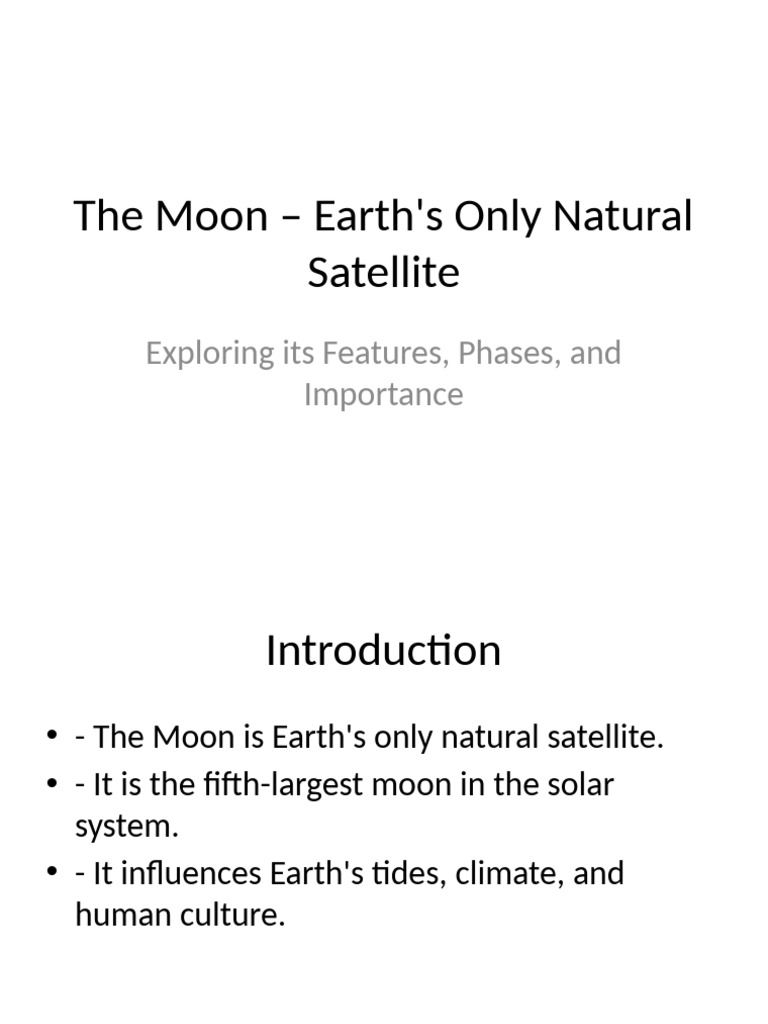 The Moon: Features, Phases, and Impact | PDF