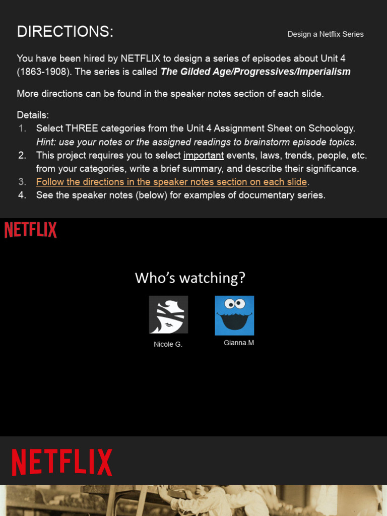 Gianna McFarlane - Netflix Assignment Directions and Slides - 19506568 | PDF | Trade Union ...