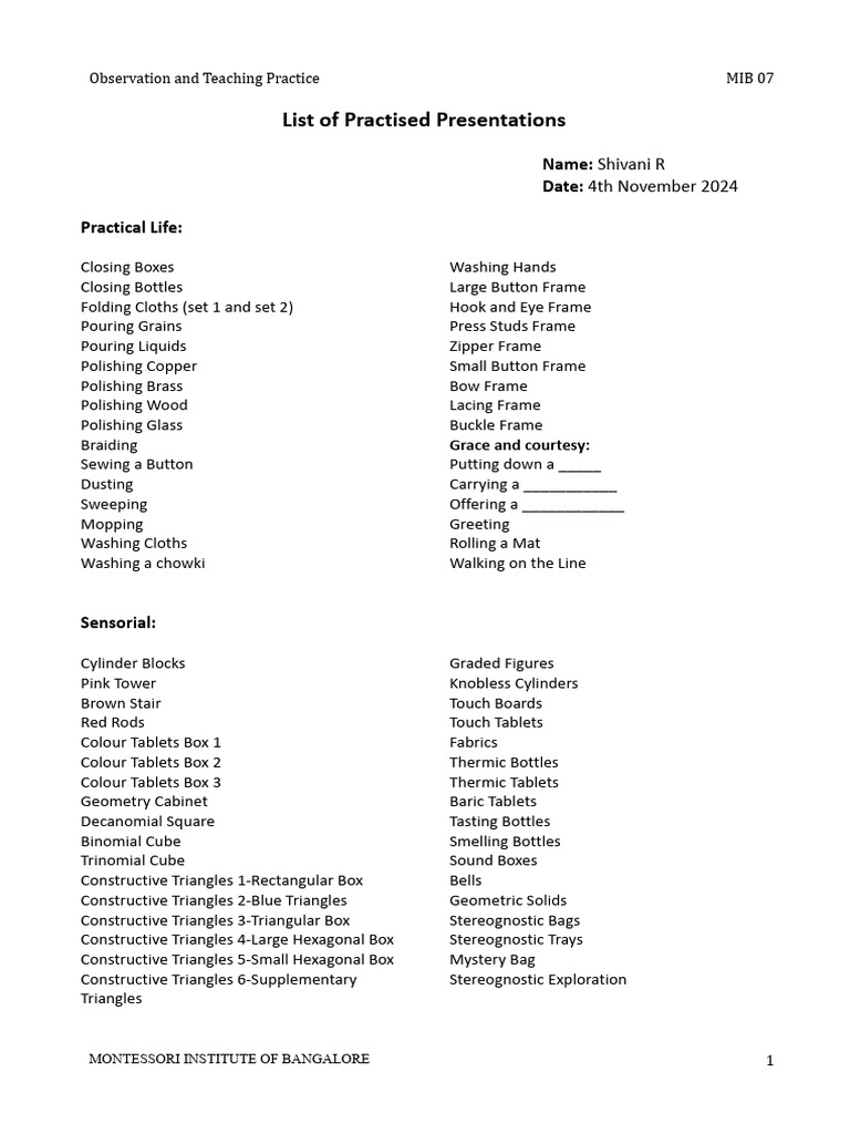 3 CPS List of Presentations.docx | PDF