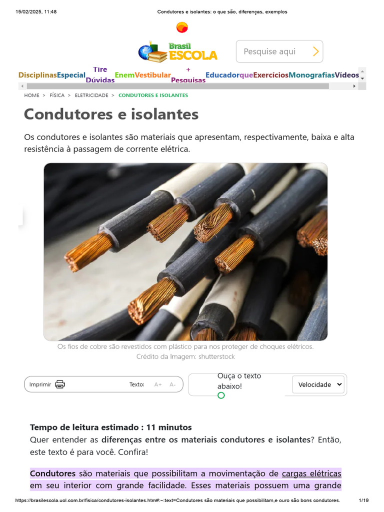 Condutores e isolantes_ o que são, diferenças, exemplos | PDF ...