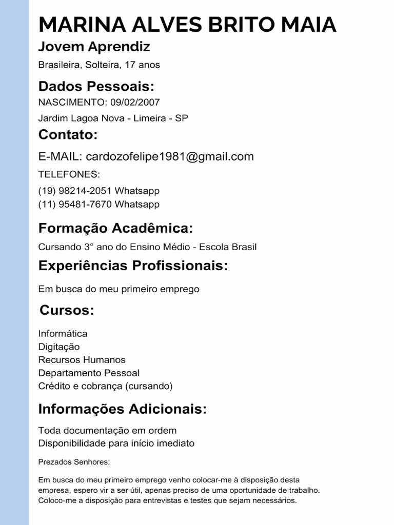 CV Marina Alves | PDF