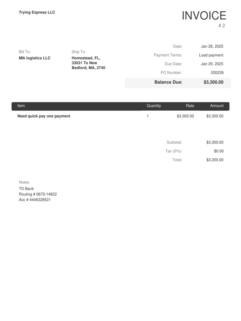 Invoice 2 | PDF