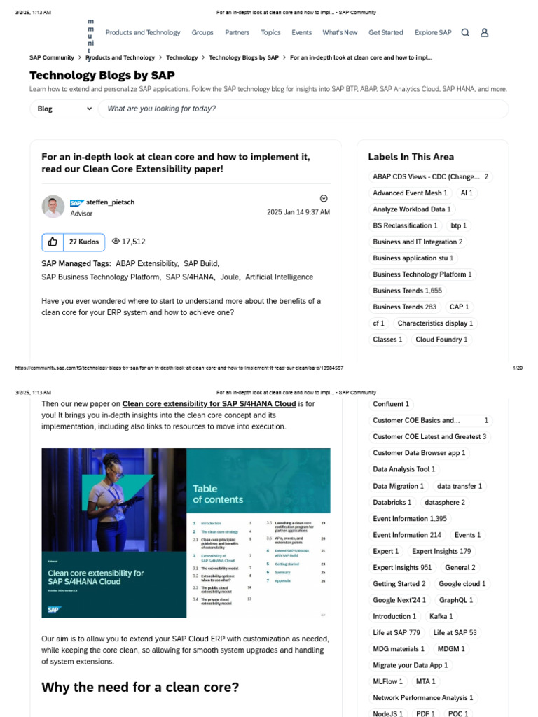 Clean Core Extensibility Overview | PDF | Enterprise Resource Planning ...