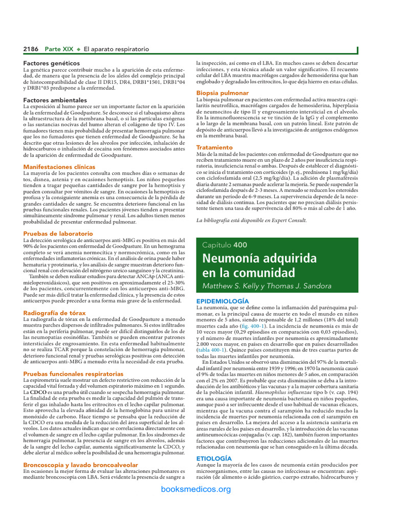 Enfermedad de Goodpasture: Causas y Diagnóstico | PDF | Neumonía ...