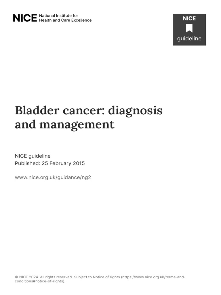Bladder Cancer Diagnosis and Management PDF 51036766405 | PDF | Cancer ...
