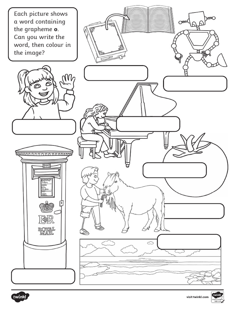 Grapheme o Colouring Page | PDF