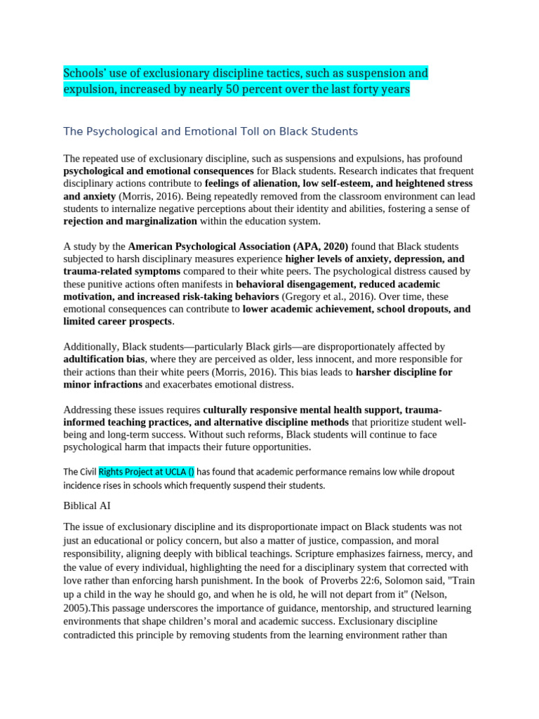 Schools and Suspension | PDF | Disciplines | Learning